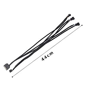XMSJSIY SATA to 3 Pin 4 Pin PWM Fan Adapter Splitter Hub for 12V Desktop Computer Cooler Case Fans, 2 Pieces Packing