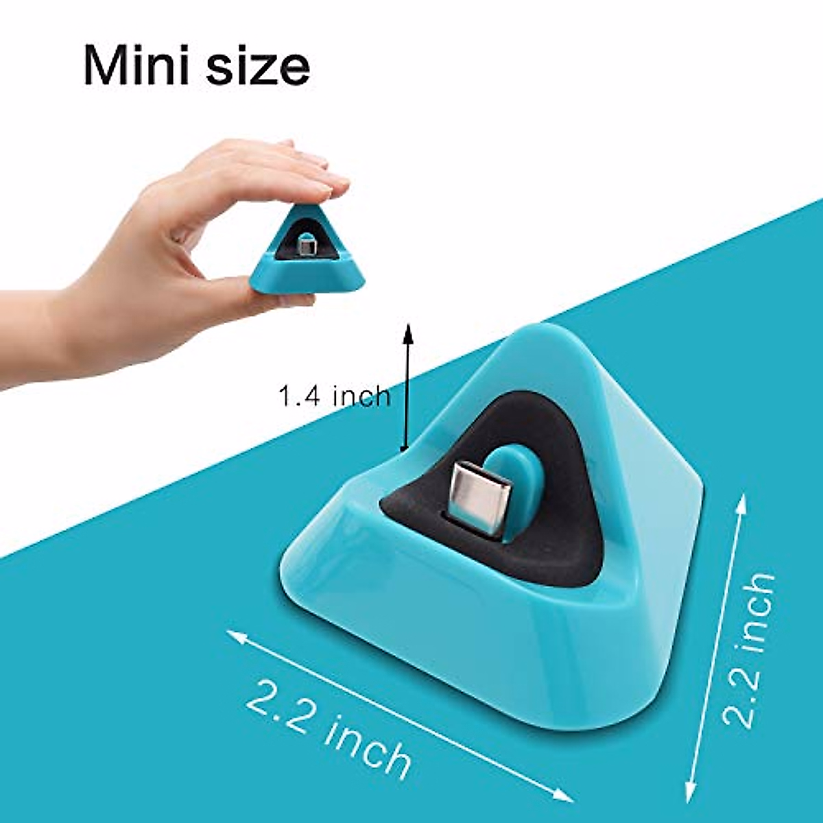 ECHZOVE Charging Dock Compatible with Switch Lite, Charger for Switch Lite with Charging Cable - Turquoise