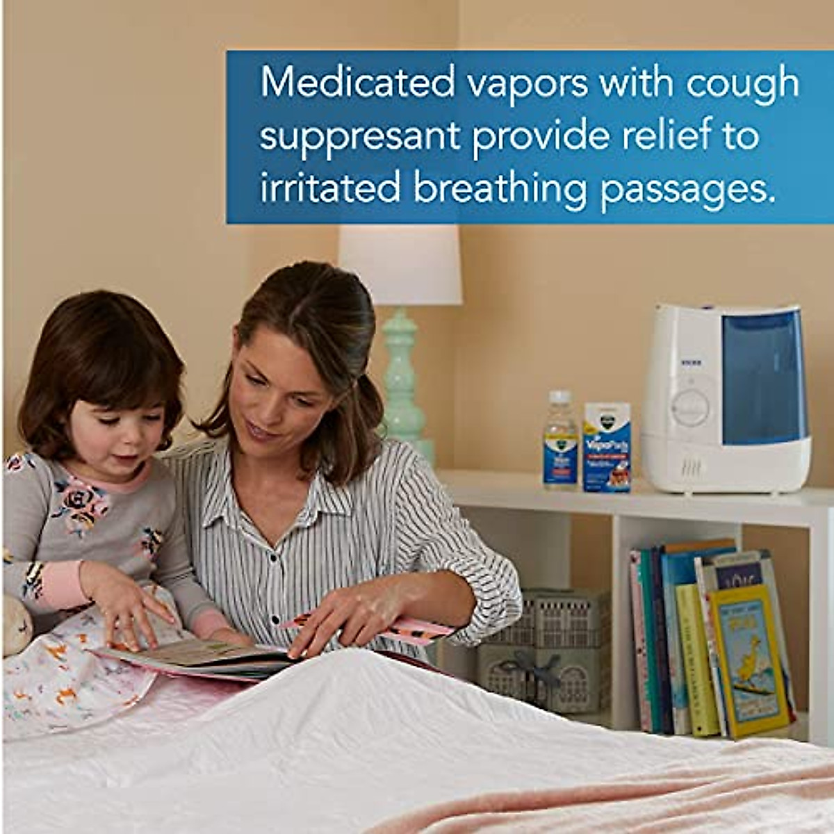 Vicks VapoSteam Medicated Liquid with Camphor, a Cough Suppressant, 8 Oz – VapoSteam Liquid Helps Relieve Coughing, for Use in Vicks Vaporizers and Humidifiers