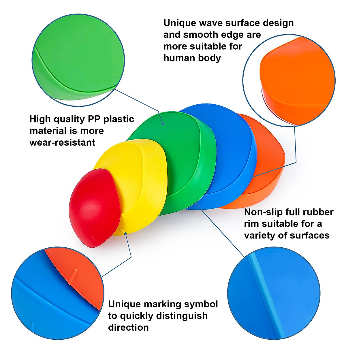 Premkid Stepping Stones for Kids, Set of 5 Pcs Balance Beam for Promote Coordination, Kids Outdoor Play Equipment, Indoor & Outdoor Toddler Sensory Toys, Obstacle Course for Kids Ages 3 Years and Up