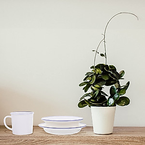 Enameled Dinnerware Set Melamine Tableware Set Camping/Outdoor Set Unbreakable Enamelware Serving Dish Included Plates, Bowls, Mugs