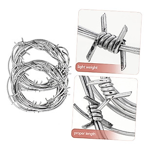 Toyvian 2pcs Simulation Wire Chain Scary Barbed Wires Wild West Barbwire Haunted House Building Kit Garland Denim Outfit Garlands Garland Barbed Wires Nikki Child Steel Wire PVC