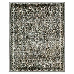 Lahome Green 8x10 Rugs for Living Room, Boho Washable Area Rugs for Bedroom, Rubber Backed Non Slip Floor Carpets for Dining Room Home Decor Apartment, Olive Green