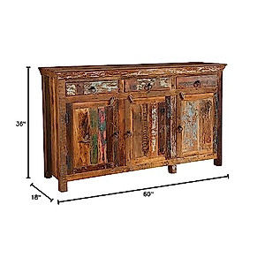 Coaster Furniture 3-Door Accent Cabinet Reclaimed Wood 950367