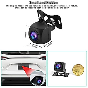Car Backup Camera, AHD Rear View Camera Night Vision Waterproof Reverse Camera 170° Wide View Angel with Mount Brackets for Universal Cars, SUV, Trucks, RV and More