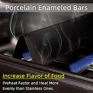 X Home 17.5-Inch Heavier Flavorizer Bars Replacement for Weber Genesis E-310 E-330, Genesis 300 Series with Front-Mounted Control (NOT Fit for Genesis II), Porcelain-enameled, 5-Pack