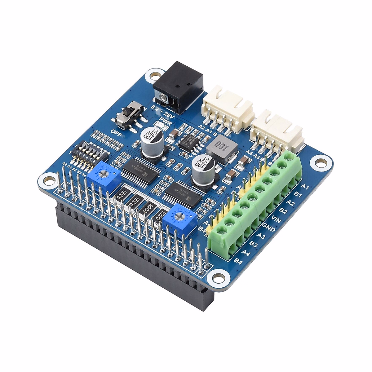 NGW-1pc HRB8825 Stepper Motor HAT Compatible with Raspberry Pi Drives Two Stepper Motors Up to 1/32 Microstepping