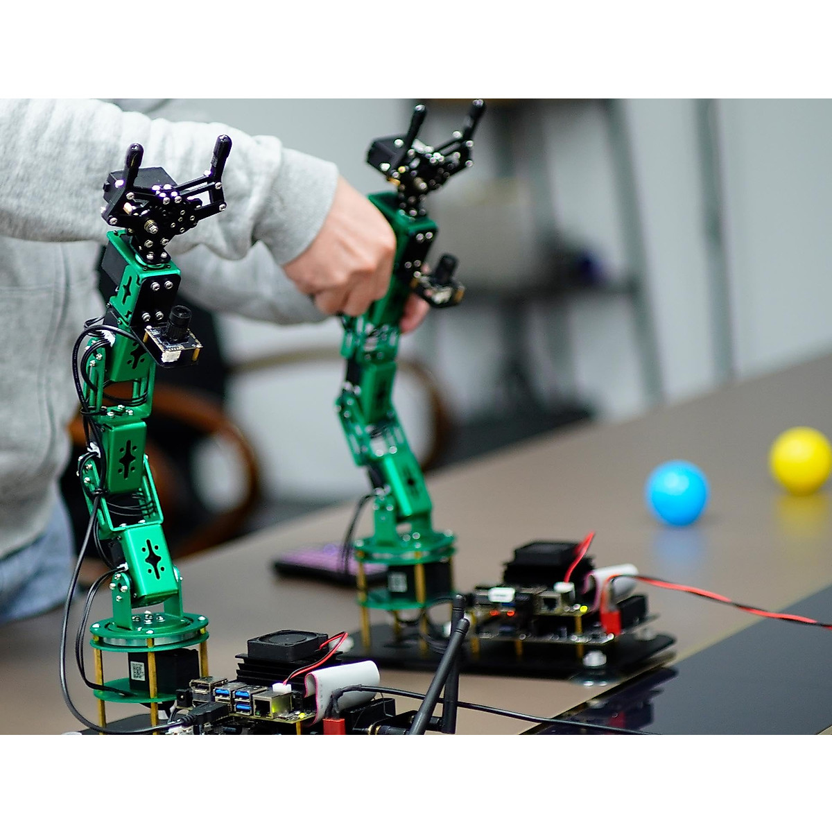 Yahboom Robot Arm Kit 6DOF for Jetson Nano 4GB AI Programmable Electronic DIY Robot Hand Building with Camera for Adults ROS (Nano-DOFBOT Without Nano)