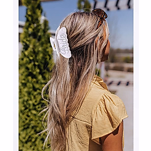 Bride Hair Claw Clip, Wedding Bride Gifts, White Acrylic Hair Clip, Rhinestone Bachelorette Party Favors, Wedding Bridal Shower Hair Accessory, Bride To Be Gifts for Her