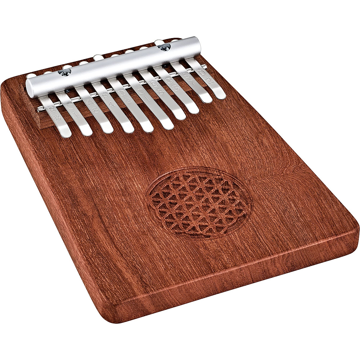 Kalimba Thumb Piano, 10 Keys — Includes Tuning Hammer and Case — For Meditation, ASMR, Sound Therapy and Yoga, 2-YEAR WARRANTY