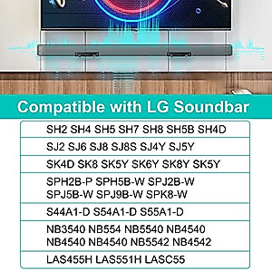 Loyeen Pair Wall Mounting Bracket for LG Sound bar for SP9YA SP8YA SNC4R SH2 SH4 SH7 SPH2B-P SPH5B-W NB3540 NB554 S54A1-D NB5540 NB4540 S44A1-D NB4540 NB4540 NB5542 NB4542 LAS551H S55A1-D with Screws