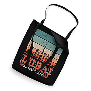 Dubai Arab Emirates Retro Vintage Sunset Skyline Dubai Tote Bag