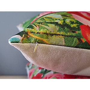 Couch Pillows for Iiving Room Set of 4,Brown and Blue Decorative Throw Pillow Covers 18x18 Inch Geometric Abstract Arts Linen Pillowcase Cushion Cases