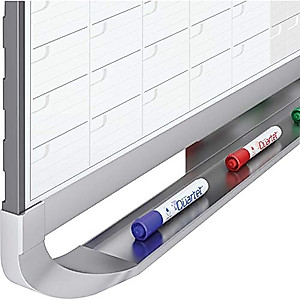 Quartet Dry Erase Calendar Board, Magnetic Whiteboard Planner, 4' x 3', 4 Months, Total Erase Surface, Prestige 2 (4MCP43P2)