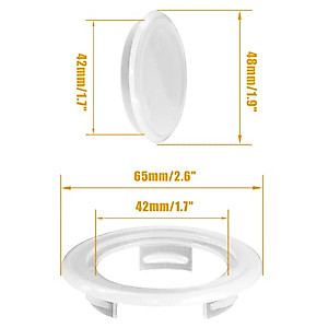 Coufce 2 Inch Patio Table Umbrella Hole Ring and Cap Set, Umbrella Hole Ring Plug, Outdoor Patio Umbrella Hole Plug for Patio Table, Yard(Black+White),2Set