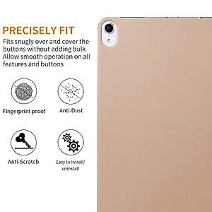 S-Tech Smart Cover for Apple iPad Pro 11 Inch (1st Generation 2018 Model Year) Magnetic Tri Fold Kickstand Case (Gold)