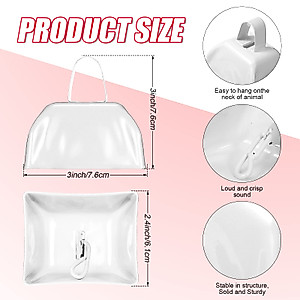 24 Pcs Metal Cowbell with Handle Cow Bells Noise Makers for Sporting Events Small Cow Bell Loud Bells Noisemaker Call Bells for Wedding Cheering Football Games, 3 x 2.8 x 2.5 Inch (White)