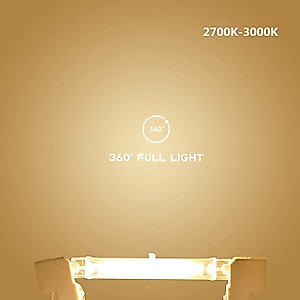 Qixivcom R7s LED Bulbs 118mm 20W LED COB Light Double Ended LED Bulbs 150W Halogen Bulb Replacement Dimmable Warm White 3000K 120V J Type R7s Floodlight J118 Landscape Lights Work Lighting,2 Pack