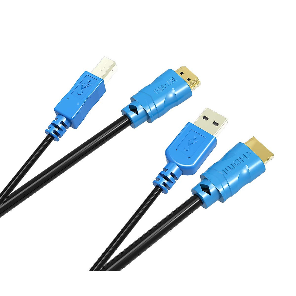 MT-VIKI 2 Packs USB HDMI KVM Cable 10ft 4K HDMI USB A to HDMI USB B ...