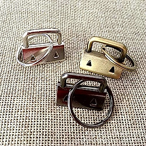 F-BBKO 42Sets 1" Key Fob Hardware - 3 Colors 1" Key Fob Key-chain Perfect with 1Pcs Key Fob Glass Running Pliers for Key Fob Wristlets Install