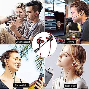 MOVOYEE Gaming Headset with Microphone Wired Gaming Earbuds PC for PS4 PS5 Xbox One Playstation 5 Games Mobile Phone,Detachable Stereo Bass Earphones Noise Cancelling Gaming Headphones with Mic Black