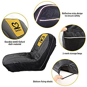 Riding Lawn Mower Seat Cover, Heavy Duty 600D Polyester Oxford Tractor Seat Cover with Padded Cushion Surface, Durable Waterproof Seat Cover Fits Craftsman,Cub Cadet,Kubota Lawn Mower Tractor