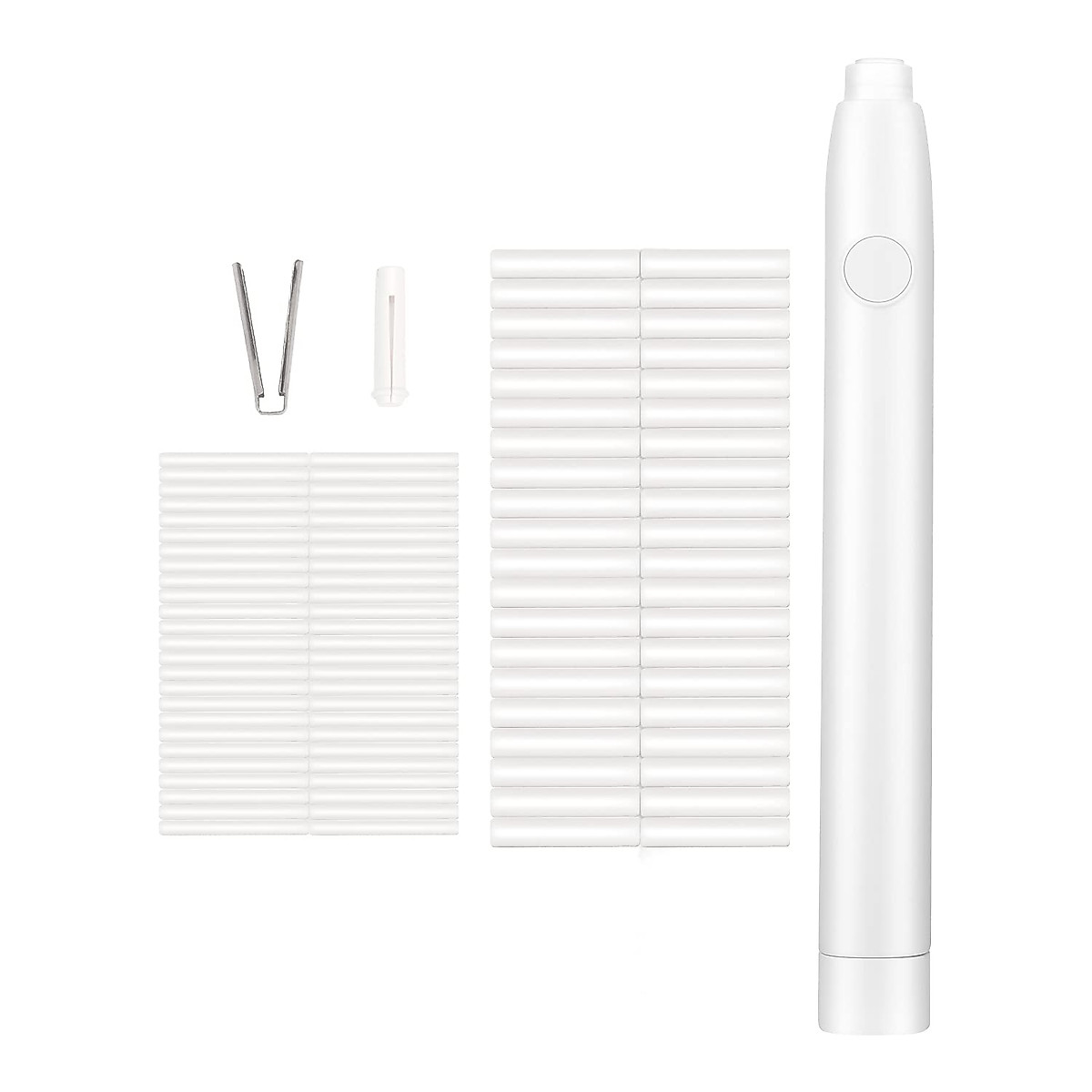 Amazon Basics Electric Eraser, With 90 Eraser Refills, Battery Operated Eraser, Ideal for Sketching, Drawing, Drafting, Architectural Plans, White