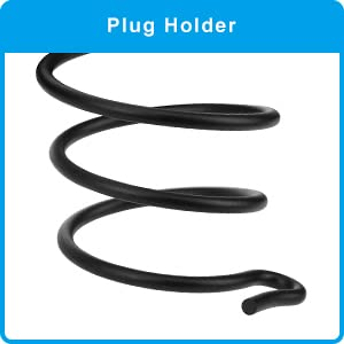 Black Hair Dryer Holder Wall Mounted, Bathroom Hair Styling Care Tool Organizer for Blow Dryer, Hair Straighteners, Space Saving Storage Bracket with Plug Hook & Cup