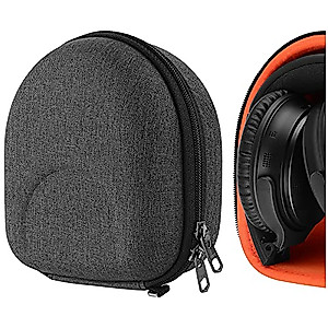 Geekria Shield Headphones Case Compatible with Bose QuietComfort QC35 II, QC35, QC25, QCSE Case, Replacement Hard Shell Travel Carrying Bag with Cable Storage (Dark Grey)