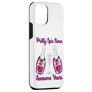 iPhone 13 Epic Bling Champagne Decor For Girls White 21th Birthday Case