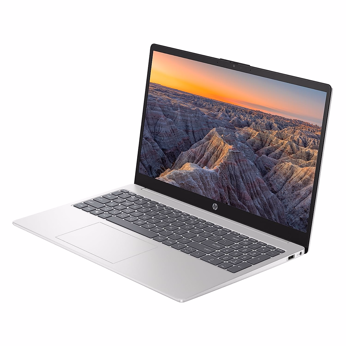 HP 2023 Laptop, 15.6" HD Touchscreen, AMD Ryzen 5 7530U (Beats i7-1165G7), 12GB RAM, 512GB PCIe SSD, Webcam, Backlit KB, HDMI, Type-C, Wi-Fi 6, Windows 11 Home, Silver, KKE Accessories
