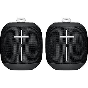 Ultimate Ears WONDERBOOM Waterproof Portable Bluetooth Speaker 2-Pack, Black
