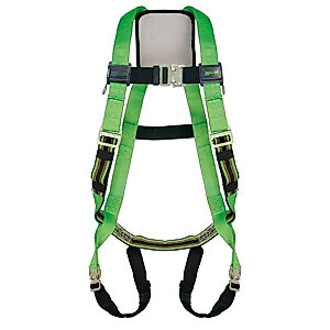 Miller by Honeywell 493-P950QC/UGN DuraFlex Ultra Harness with Tubular Webbing, Quick-Connect Buckle Chest Strap and Legs Straps, Comfort D-pad