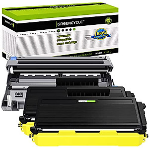 greencycle 3 Pack Toner Cartridge and Drum Unit Combo Set 2 PK TN580 + 1 PK DR520 Compatible for Brother DCP-8085DN DCP-8065DN DCP-8060 HL-5240 HL-5340D HL-5370DW MFC-8890DW MFC-8460N Printer