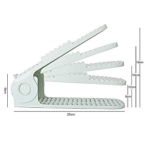 DITUDO Shoe Racks,Storage Organizer Pack Magic Shoe Organizer Height Adjustable Plastic Closet Shoe Organizer for Home/Coffee/25 * 9 * 6Cm