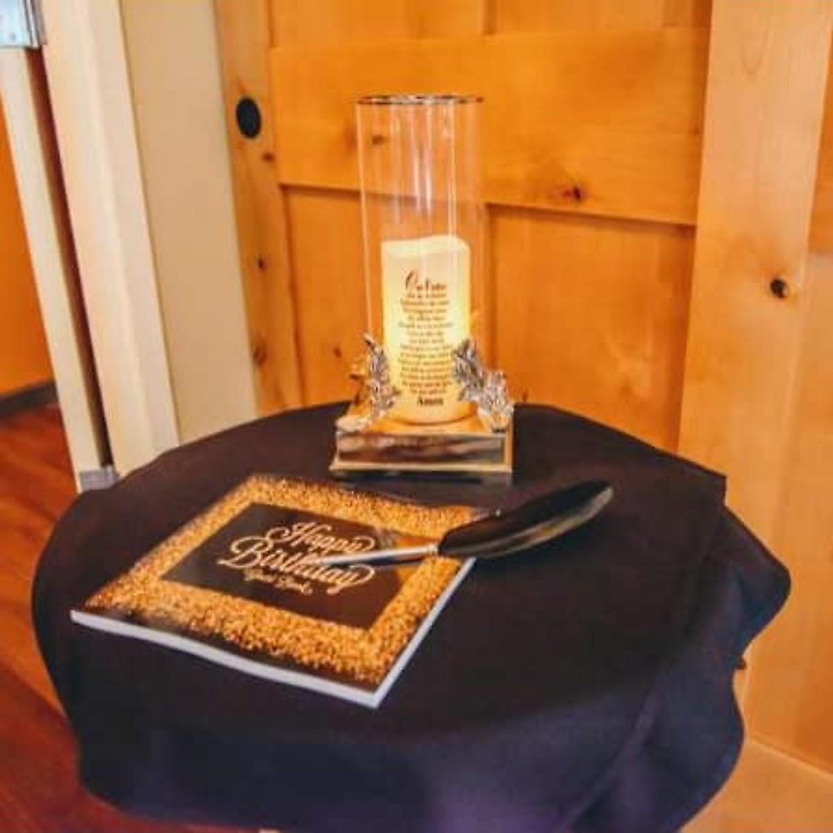 FEATTY Black Ink Feather Quill Ballpoint Pen 1 Pack 5 Refills