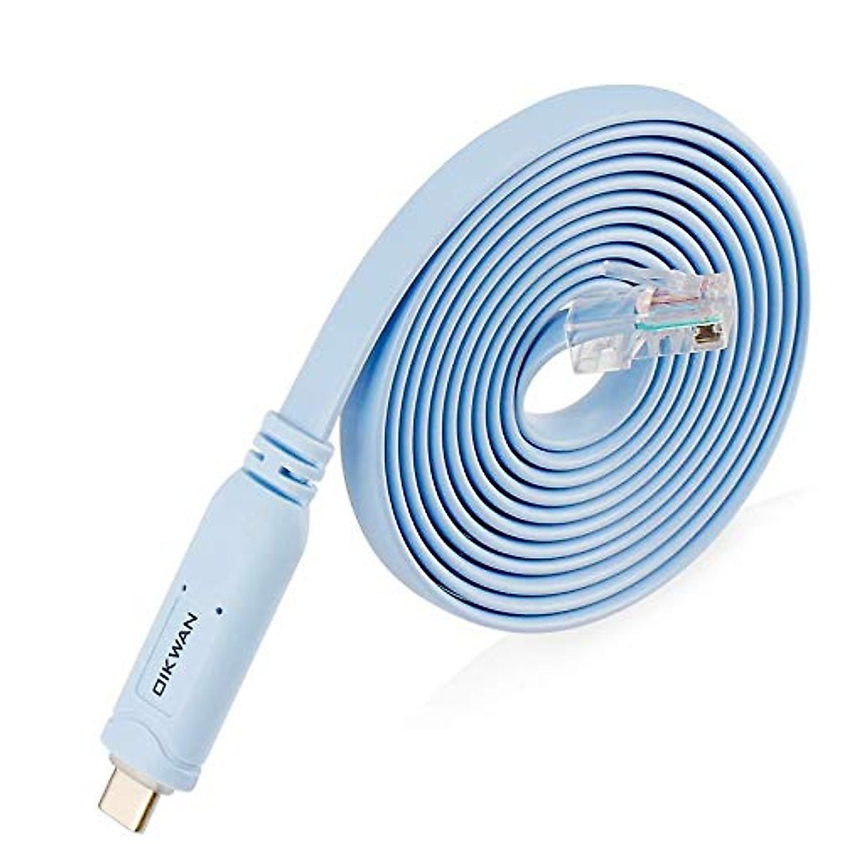 USB-C Cisco Console Cable,OIKWAN 6ft USB Type C to RJ45 Serial Adapter Essential Accessory of Cisco, NETGEAR, Ubiquity, LINKSYS, TP-Link Routers/Switches for Laptops