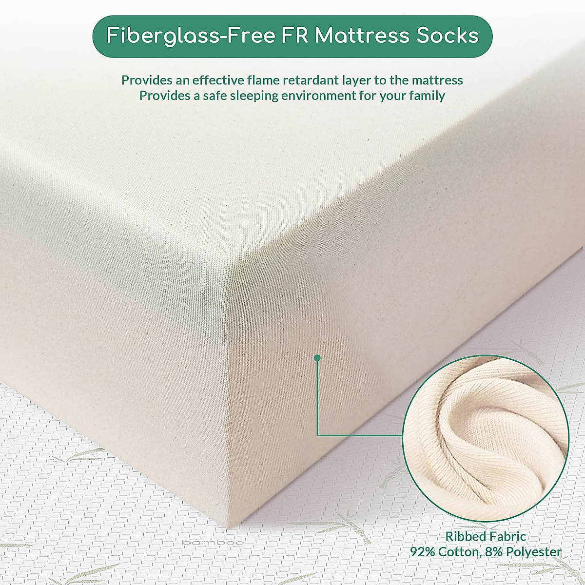 Airdown Queen Mattress, 10 Inch Memory Foam Mattress in a Box with Breathable Bamboo Cover, Medium Firm Green Tea Gel Mattress for Pressure Relieving, CertiPUR-US Certified, Made in USA White