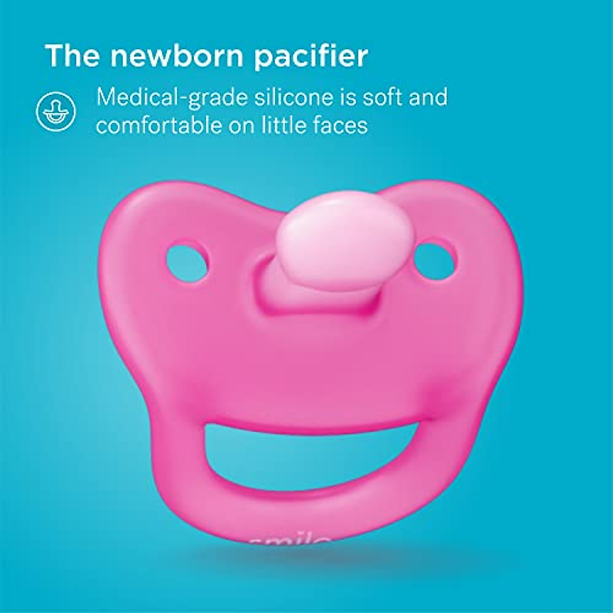 Smilo Baby Bottle Feeding Gift Set - Bottle Set with 100% Silicone Newborn Pacifier, Replacement Nipples and Baby Bottles Cleaning Brush - Perfect Essentials and Gift for Girls & Boys - Pink