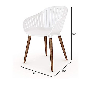 Brampton Patio Brampton Chiavari Outdoor Chairs Set of 2 | Eucalyptus Wood Legs| Perfect for Patio, 2-Piece, Dark Teak Finish