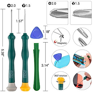 Joycon Joystick Replacement, Switch Joysticks Left/Right Analog Thumb Sticks for Nintendo Switch Joycon/Switch Lite/Switch OLED, Joycon Repair Kit with Thumbstick Caps & Drift Fix Tools