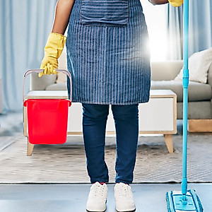 Irenare 8 Pcs Sanitizing Bucket 3 Quart Cleaning Bucket Small Detergent Square Bucket, Spout and Handle Plastic Utility Cleaning Pail for Kitchen Home Offices Commercial Use(Red)