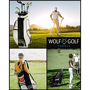 Wolf Golf Towels - It Takes A Lot of Balls to Golf Like I Do Golf Towel - Golf Accessories for Men - Golf Gifts for Men - Embroidered Funny Golf Towel