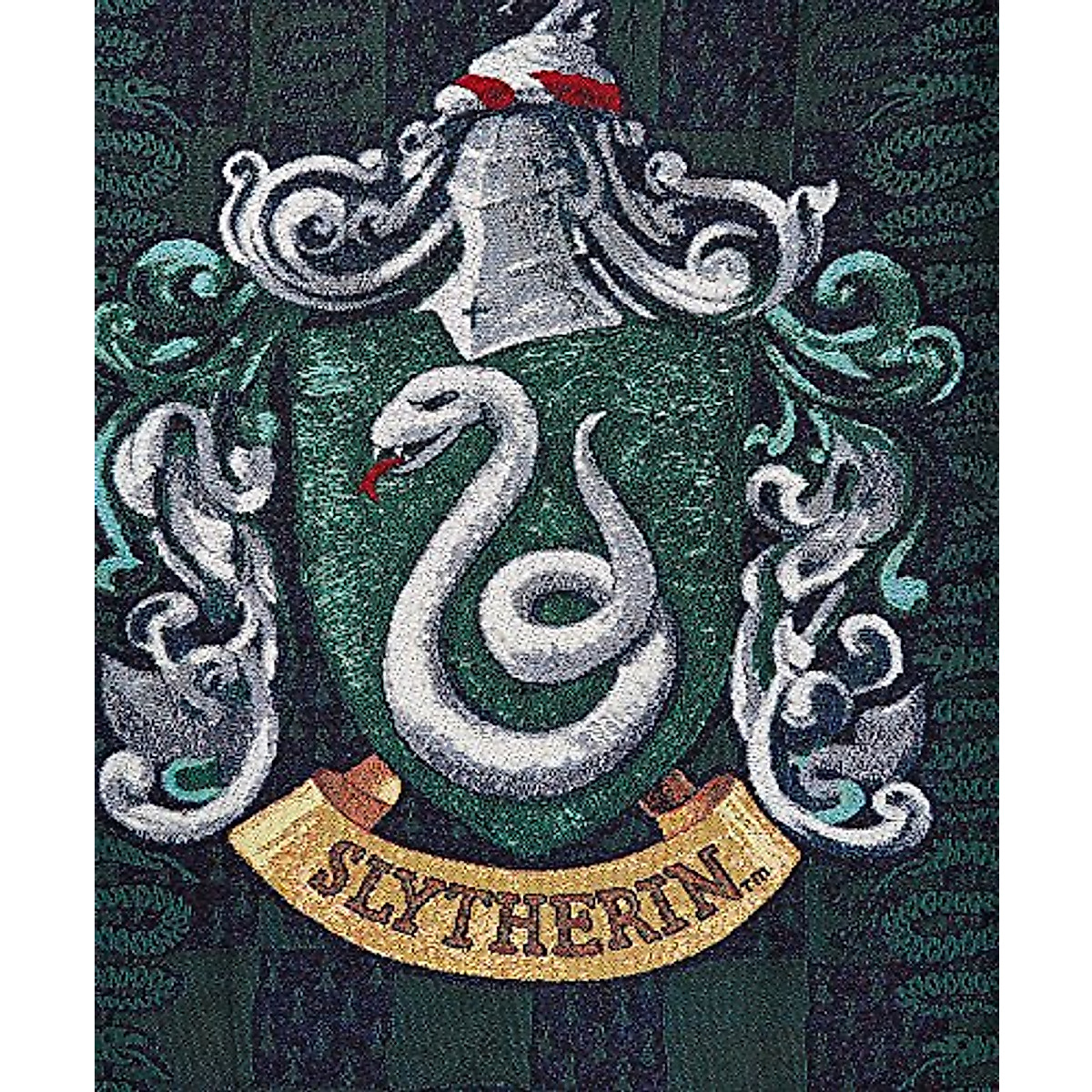 Northwest Woven Tapestry Throw Blanket, 48 x 60 Inches, Slytherin Shield