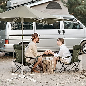 MILIMOLI Portable Foldable Beach Umbrella Stand - Outdoor Sunshade Anchor - Adjustable Patio Umbrella Base Holder - Rust Free Umbrella Base - Tempered Iron Patio Umbrella Stand