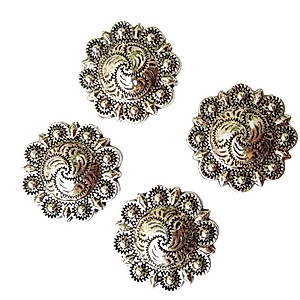 Berry Conchos with Screws Back Rhinestone Horse Saddle