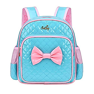 Suerico Cute Durable Waterproof Toddler Preschool Bag Kindergarten Kids Backpack for Girls (blue)