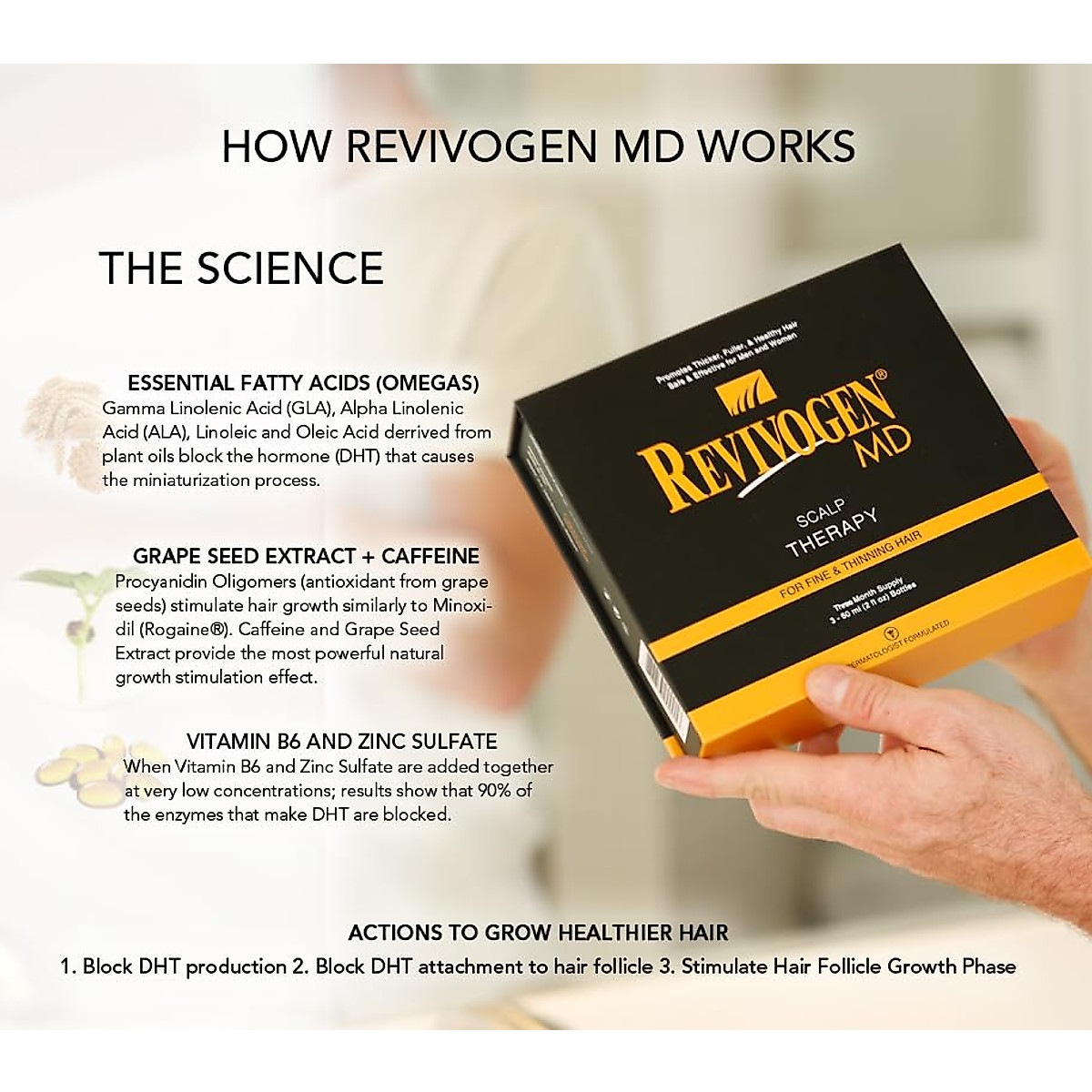 Revivogen MD Scalp Therapy Thinning Hair Solution and Bio-Cleansing Shampoo Set