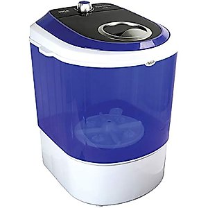Pyle Upgraded Version Portable Washer - Top Loader Portable Laundry, Mini Washing Machine, Quiet Washer, Rotary Controller, 110V - For Compact Laundry, 4.5 Lbs. Capacity, Translucent Tubs - PUCWM11