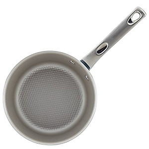 Ayesha Curry Home Collection Nonstick Sauce Pan/Saucepan with Lid, 3 Quart, Blue